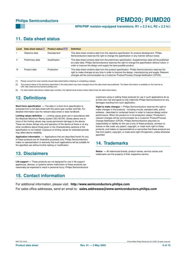 PEMD20 datasheet page 9