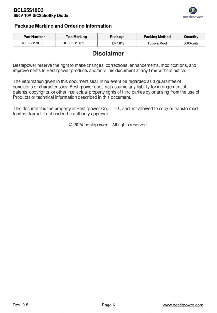 BCL65S10D3 datasheet page 5