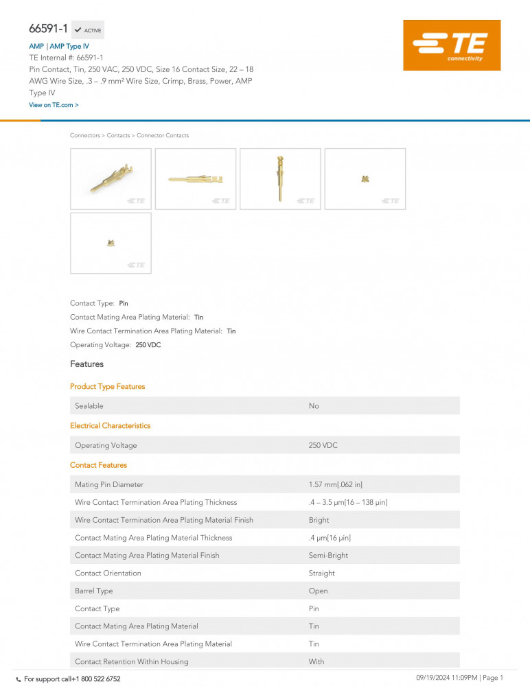 66591-1 technical document page 1