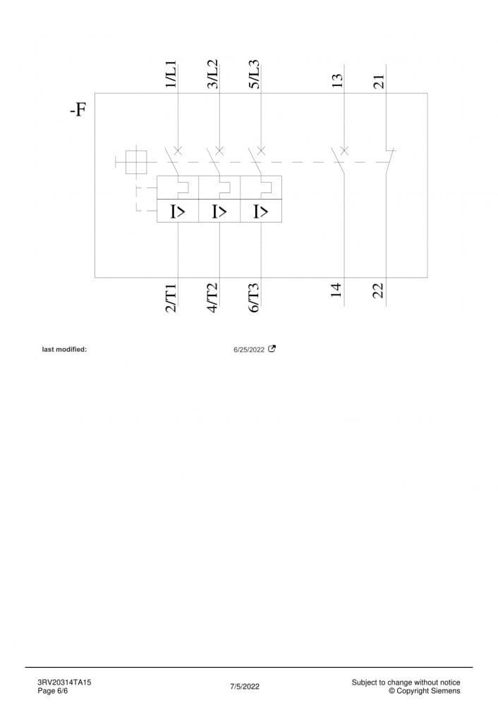 3RV20314TA15 technical document page 6