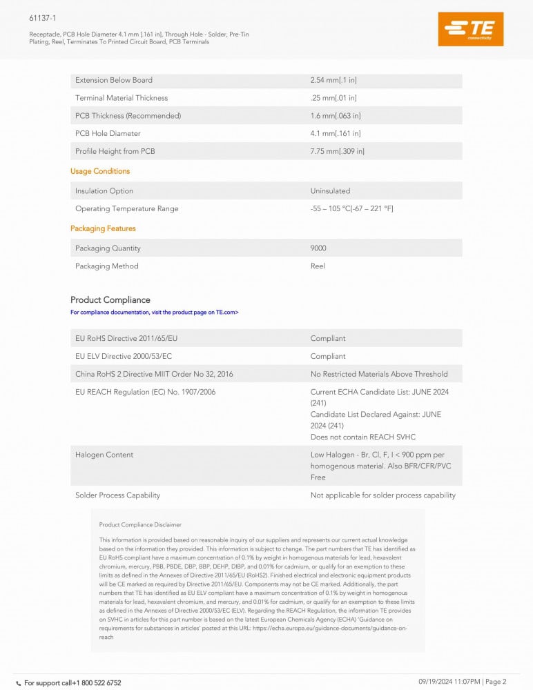 61137-1 technical document page 2