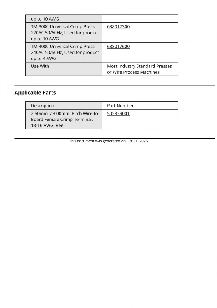 MOLEX 638611000 document page 3