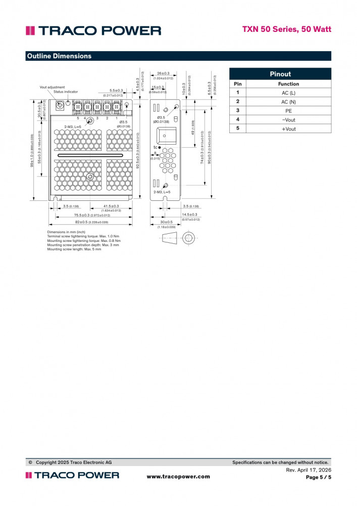 TXN 50 technical document page 5