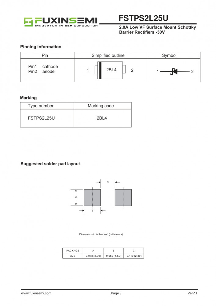 FSTPS2L25U datasheet page 3