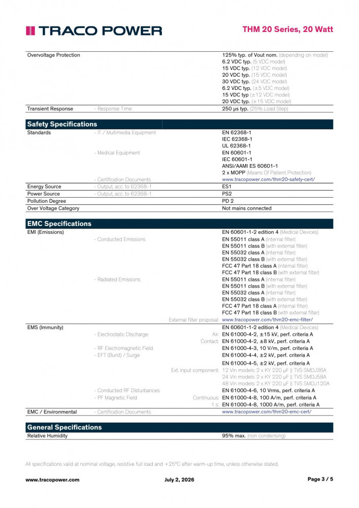THM 20 series technical document page 3