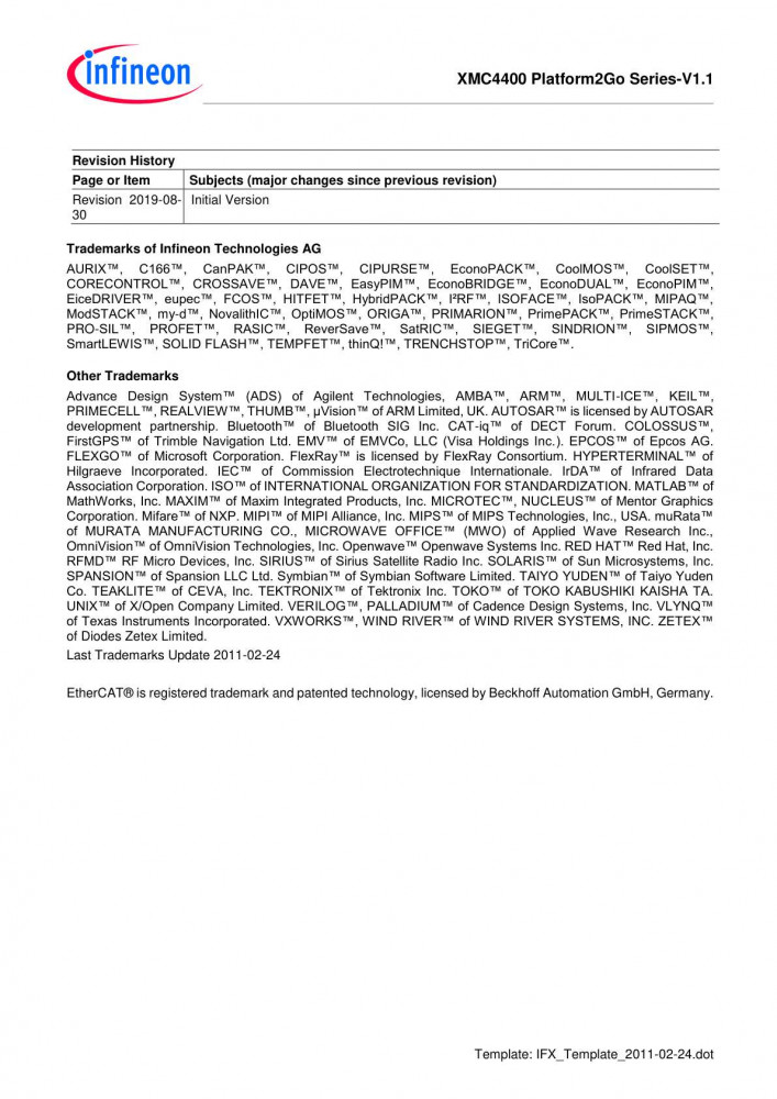 XMC4400 Platform2Go manual page 3