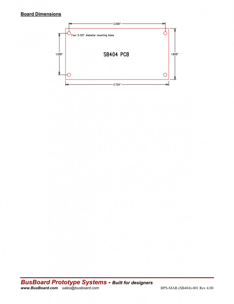 SB404 top-side silkscreen and board view
