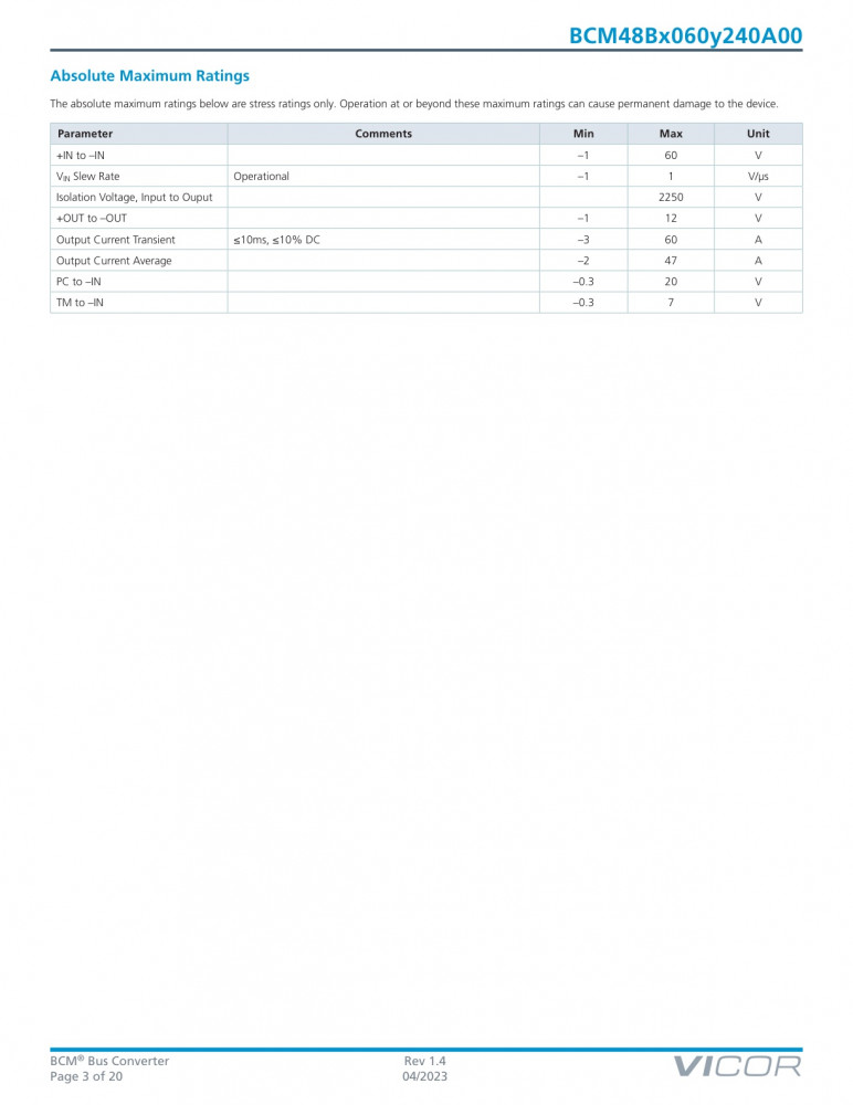 Datasheet page 3 preview