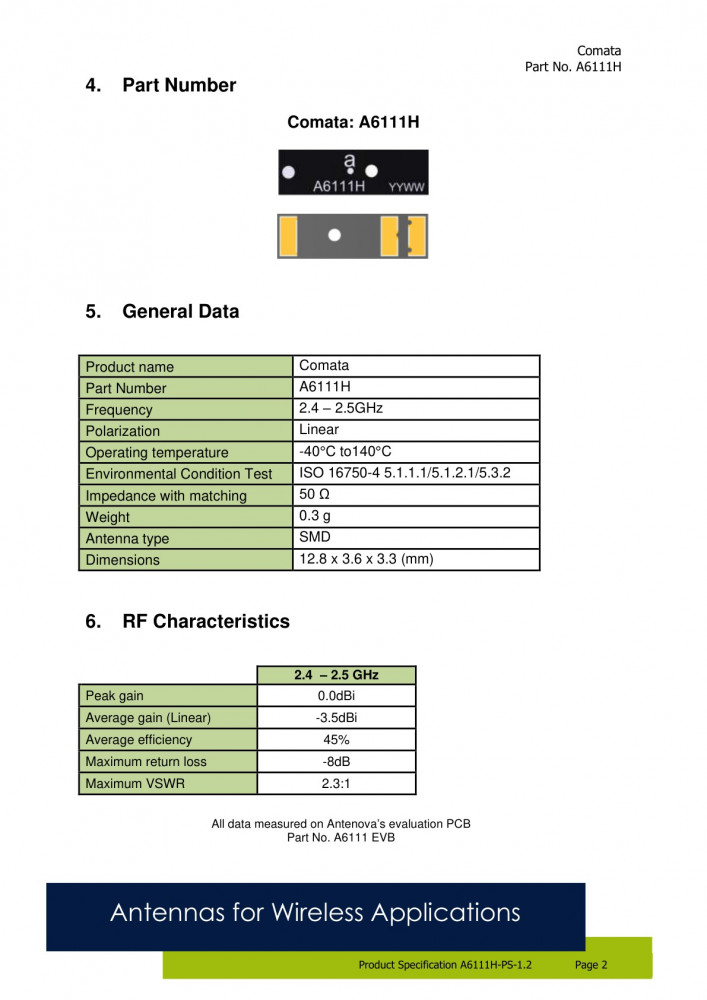 A6111H datasheet page 2