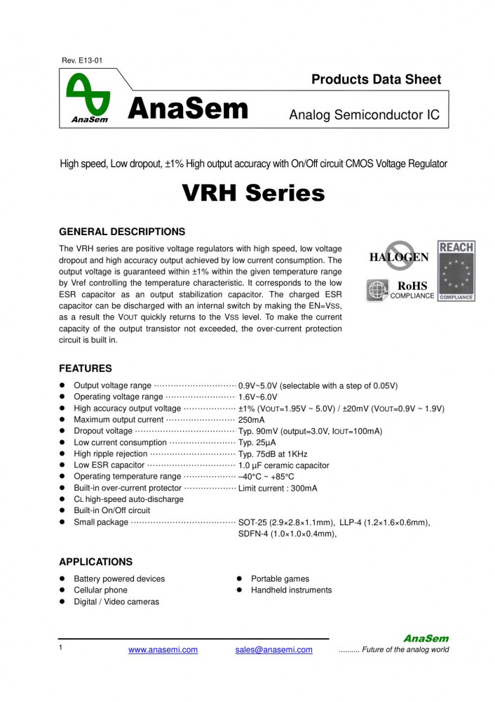 VRH series datasheet page 2