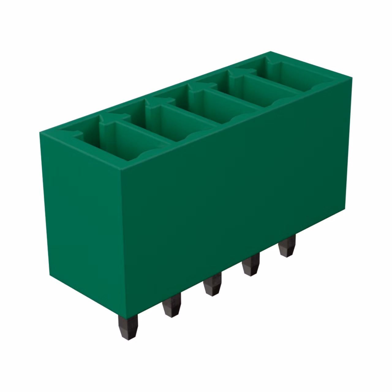 3.50mm Pitch Eurostyle Vertical PCB Header, Green Housing, 5 Circuits for sale