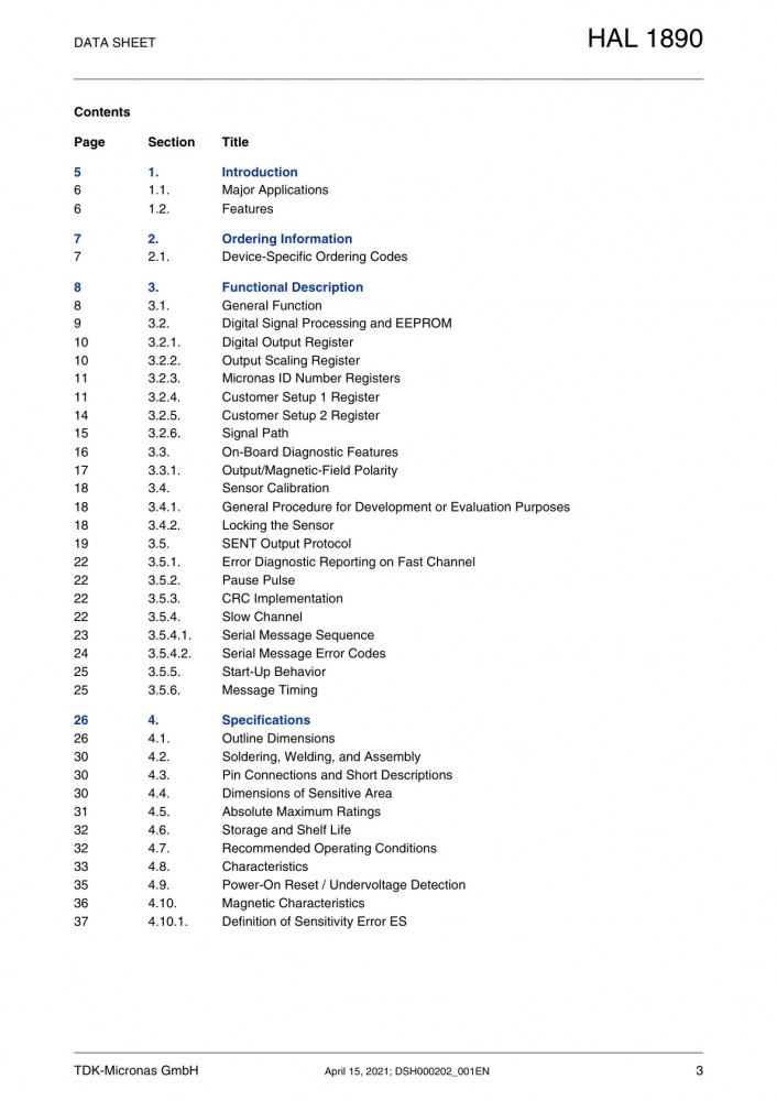 HAL 1890 technical document page 3