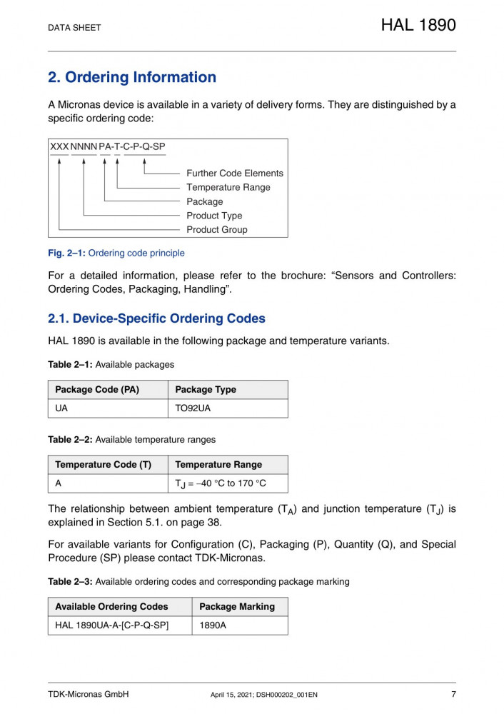 HAL 1890 technical document page 7
