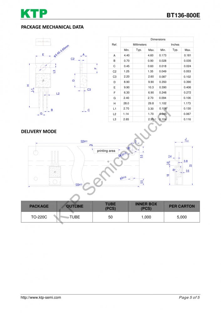 BT136-800E datasheet page 5