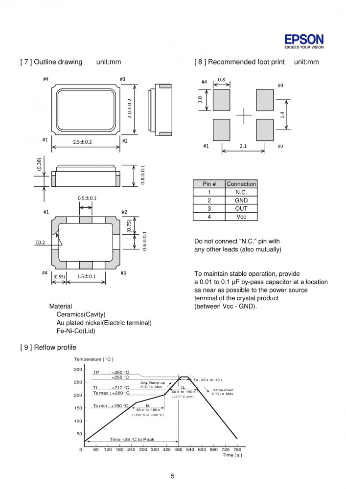EPSON X1G0042110003 datasheet page 5