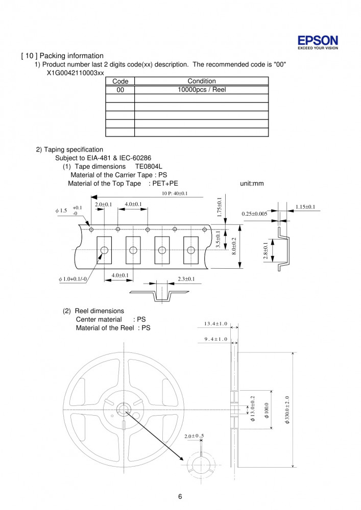 EPSON X1G0042110003 datasheet page 6