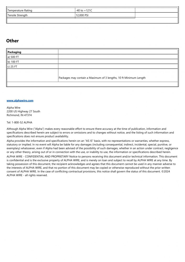 SW20 NA002 technical specification page 2