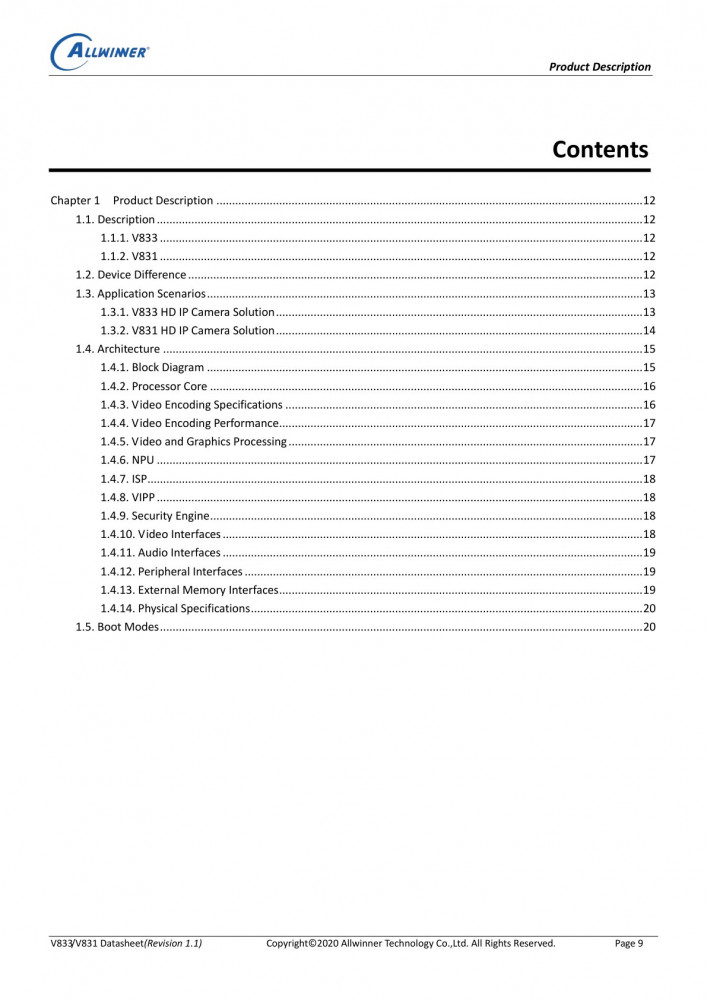 V831 datasheet page 9