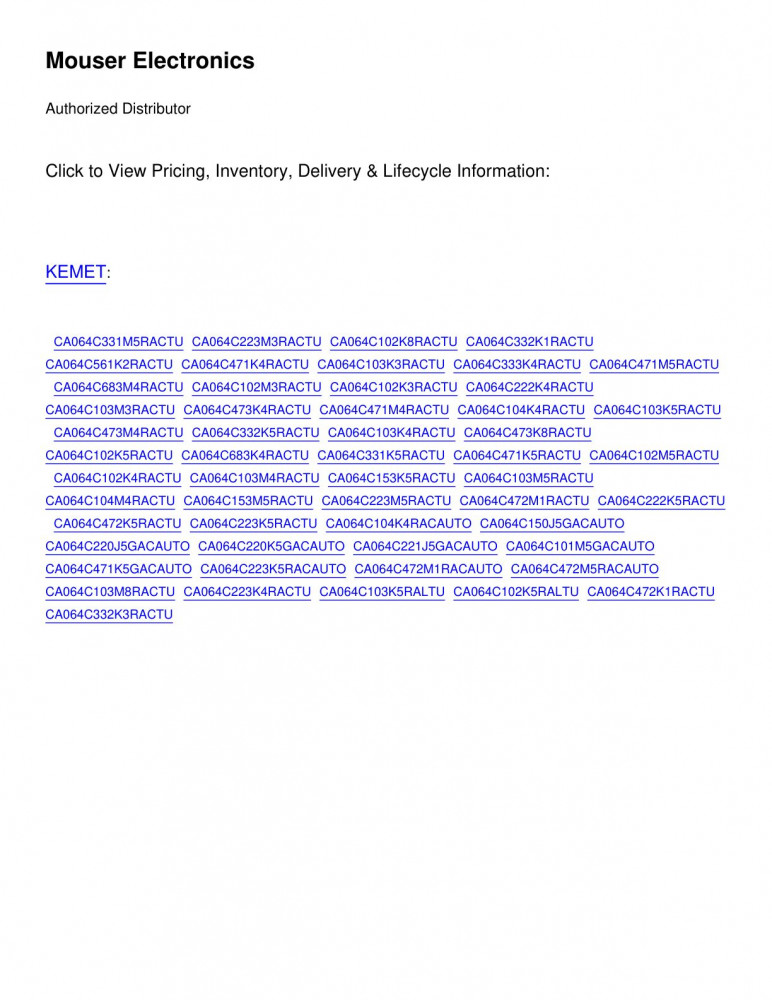 KEMET CA064 series document page 9