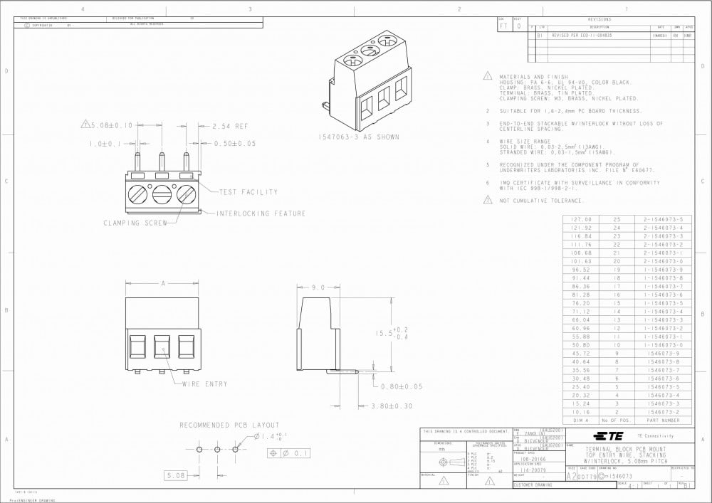 TE Connectivity 1-1546073-2 technical drawing
