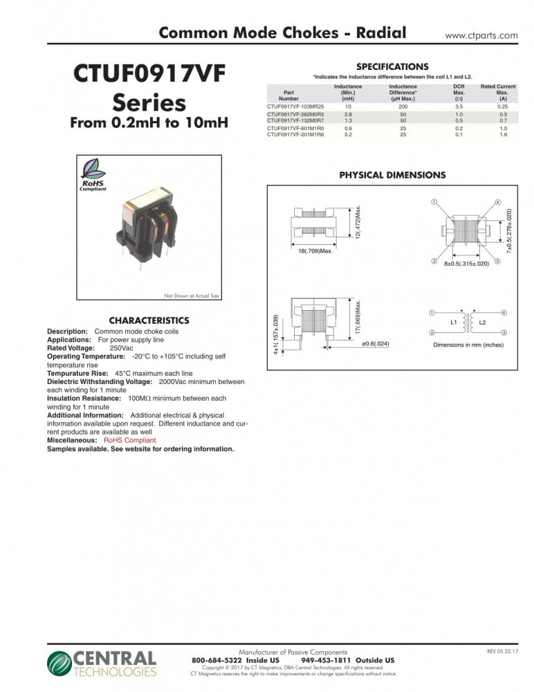 CTUF0917VF series technical document