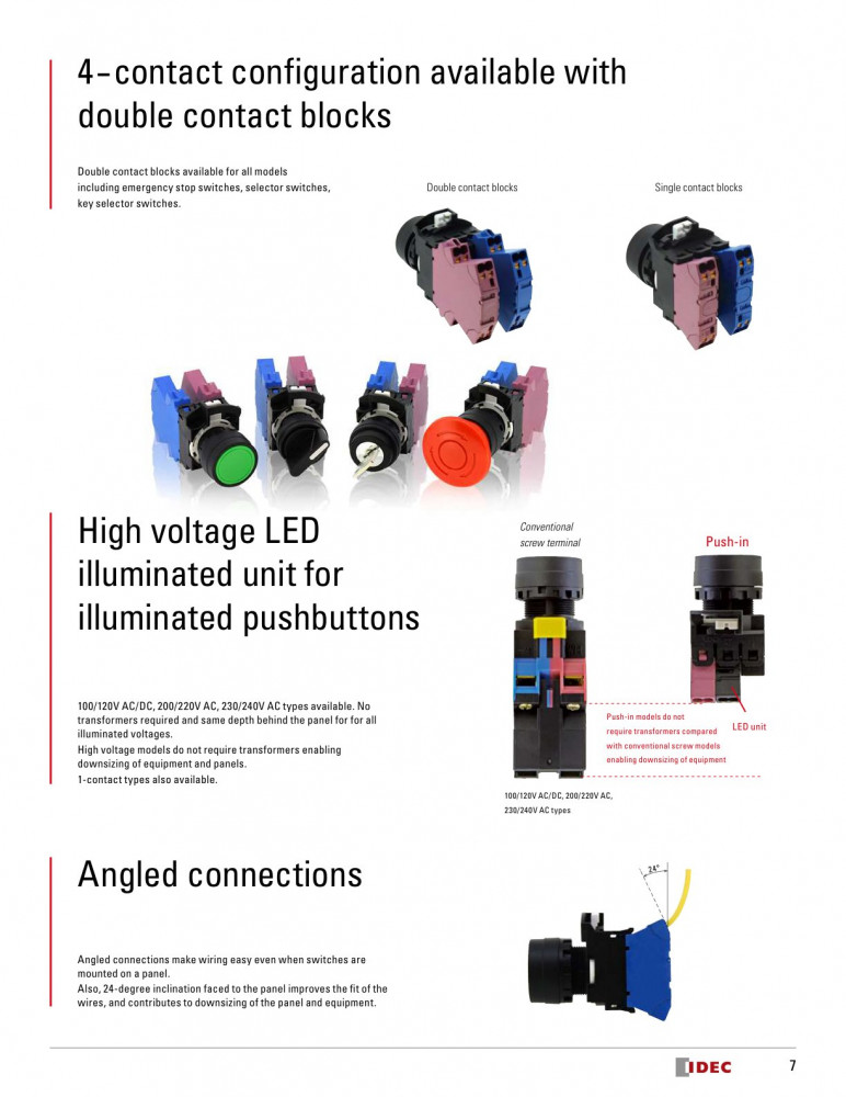 IDEC HW Series technical document page 7