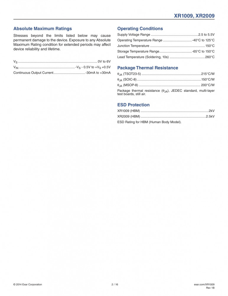 XR2009ISO8EVB technical document page 2