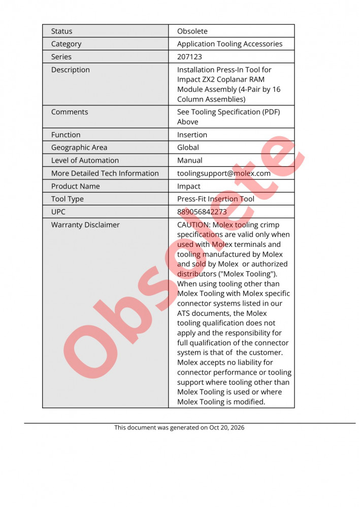 Product document page 2 for Molex 2002140110