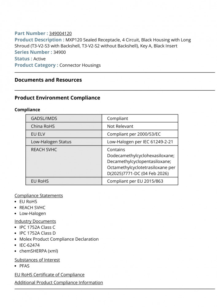 349004120 product documentation page 1