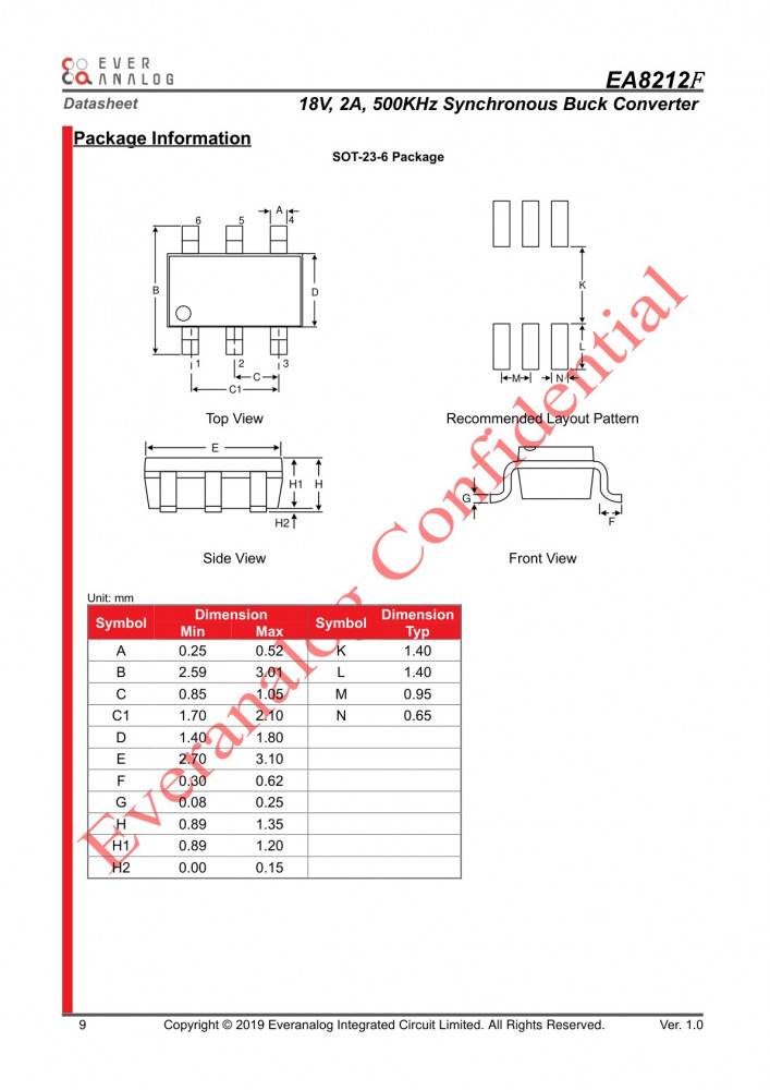 EA8212F datasheet page 9