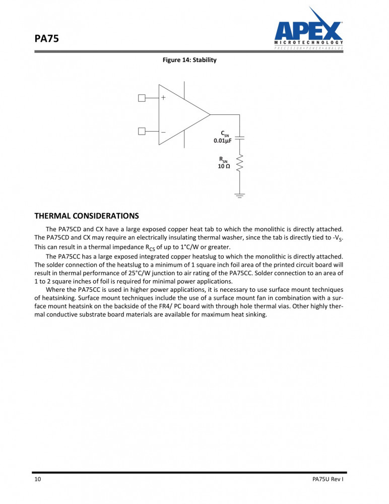 PA75 datasheet page 10