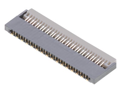 Easy-On Back Flip FPC Connector, 0.30mm Pitch, LA75 Series, Right-Angle, Surface Mount, Dual Contact Style, 0.75mm Height, 35 Circuits
