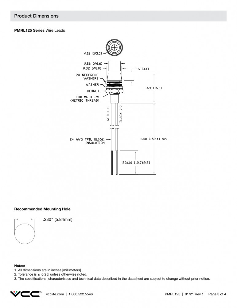 PMRL125 series technical document page 3