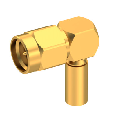 SMA / RIGHT ANGLE PLUG CRIMP OR SOLDER TYPE CABLE 5/50 D for sale