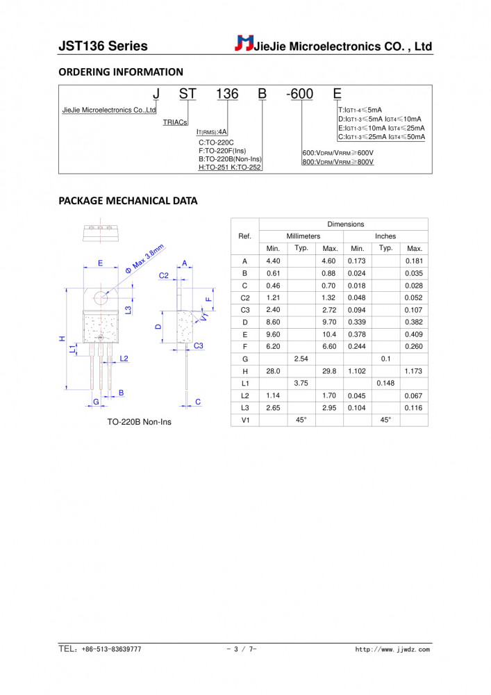 JST136 datasheet page 3