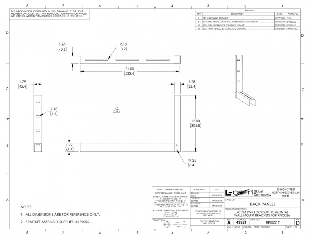 L-com RP00017 technical drawing preview