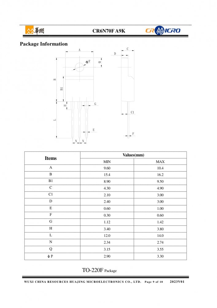 CR6N70FA9K datasheet page 9