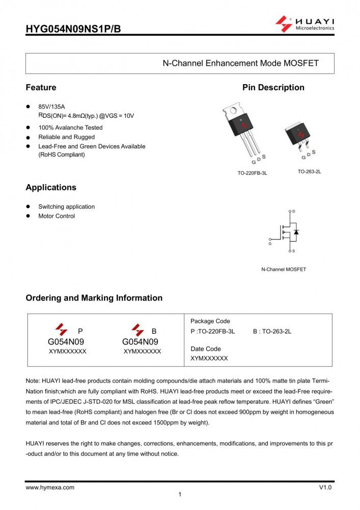 HYG054N09NS1P datasheet page 1