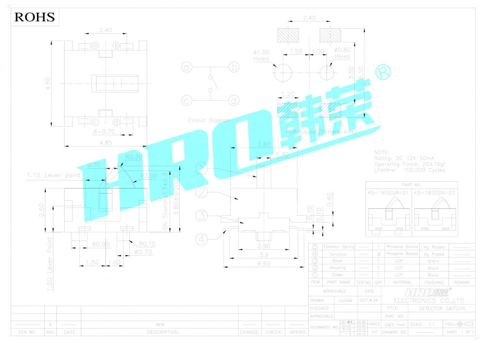 K5-1632SN-01 technical document preview