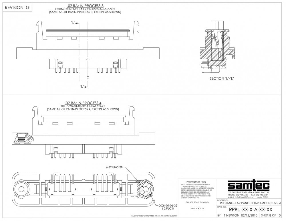 Samtec RPBU drawing sheet 8