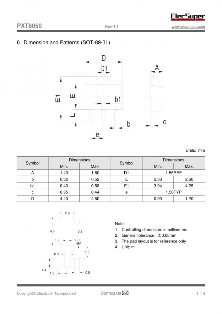 PXT8050 datasheet page 5
