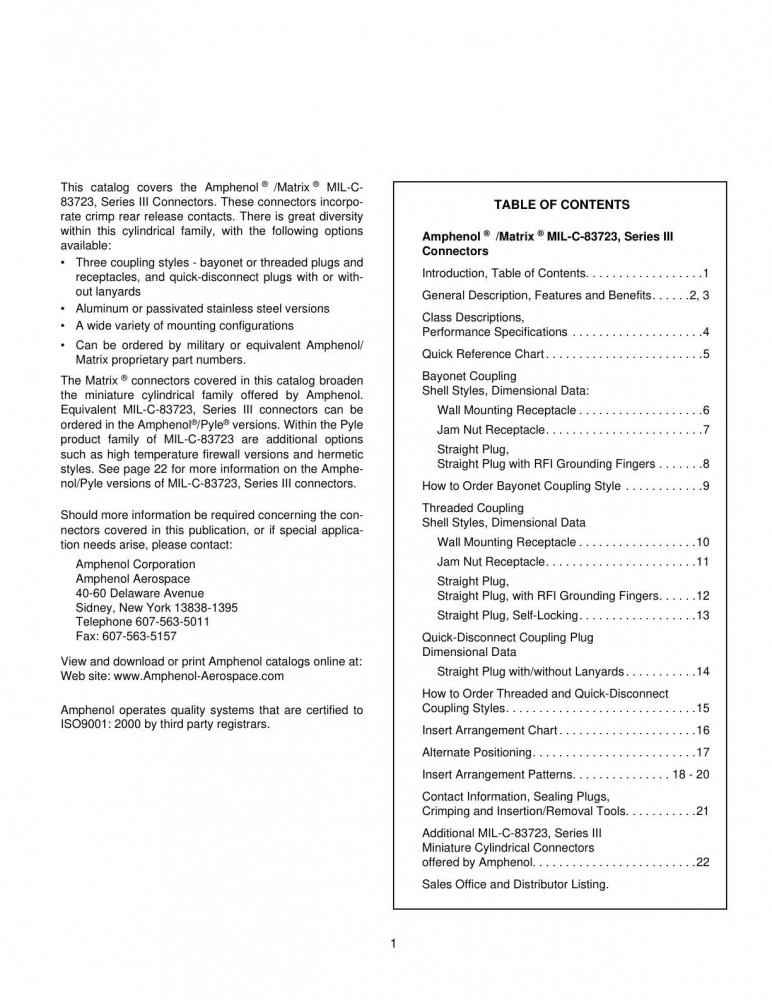 Amphenol catalog page 2