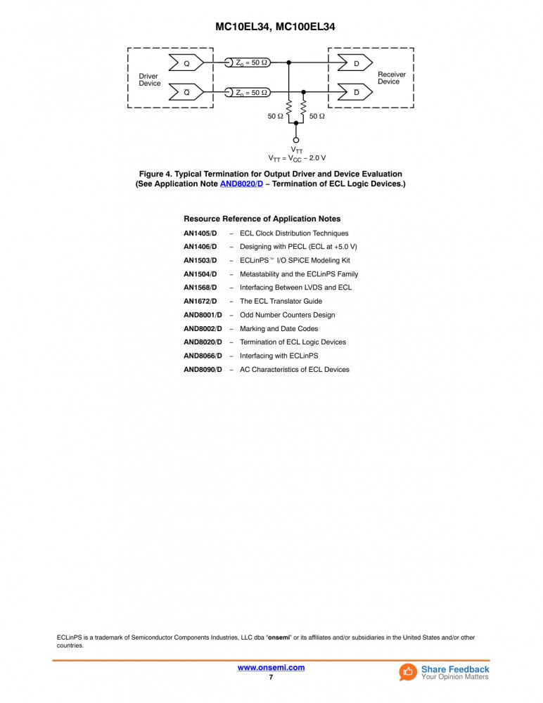 MC10EL34 datasheet page 7