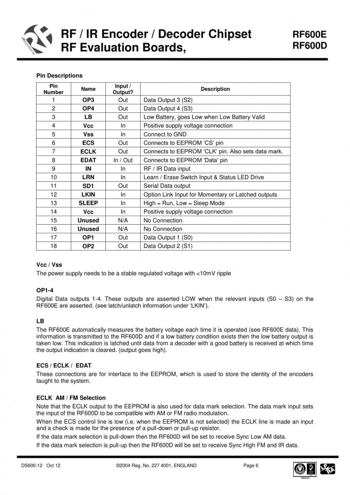 RF600D document page 6