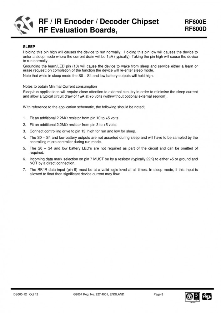 RF600D document page 8