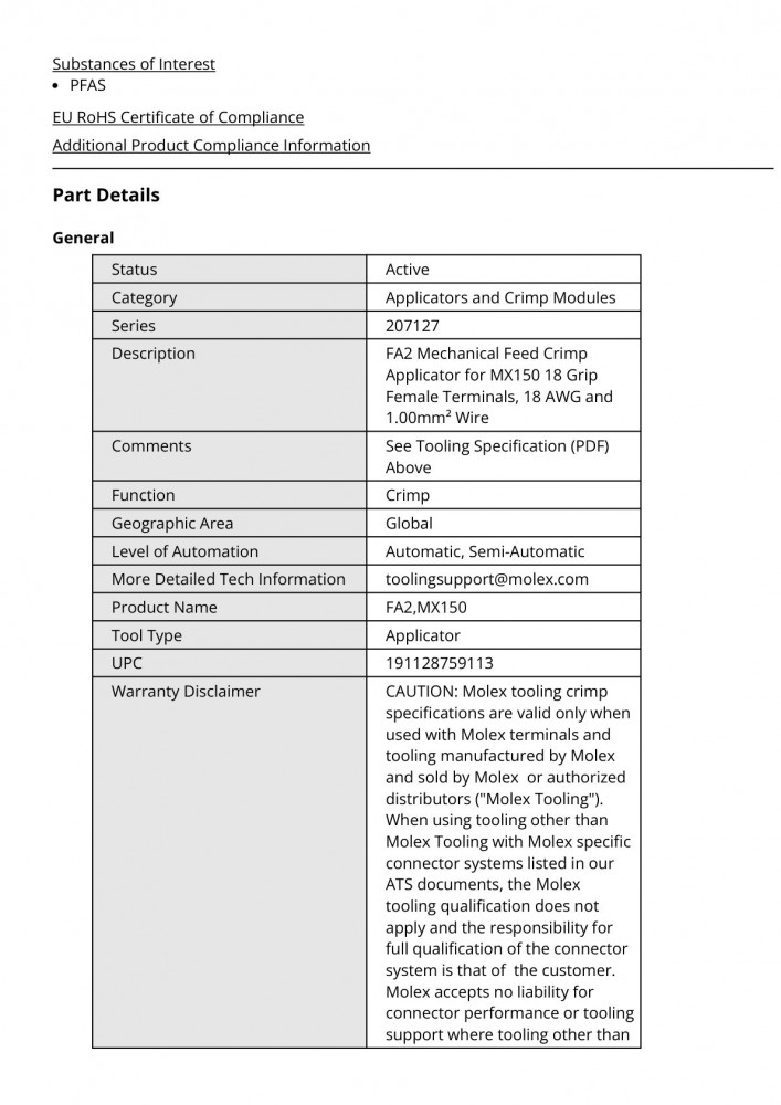 MOLEX 638082800 technical document preview, page 2