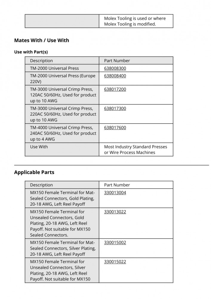 MOLEX 638082800 technical document preview, page 3