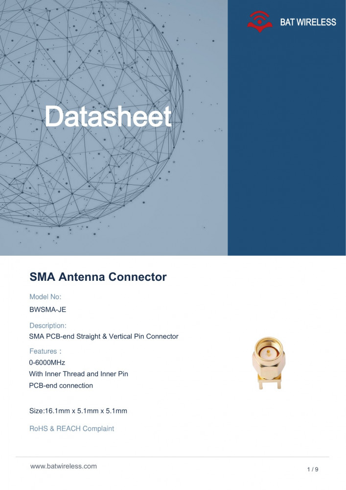 BWSMA-JE datasheet page 1