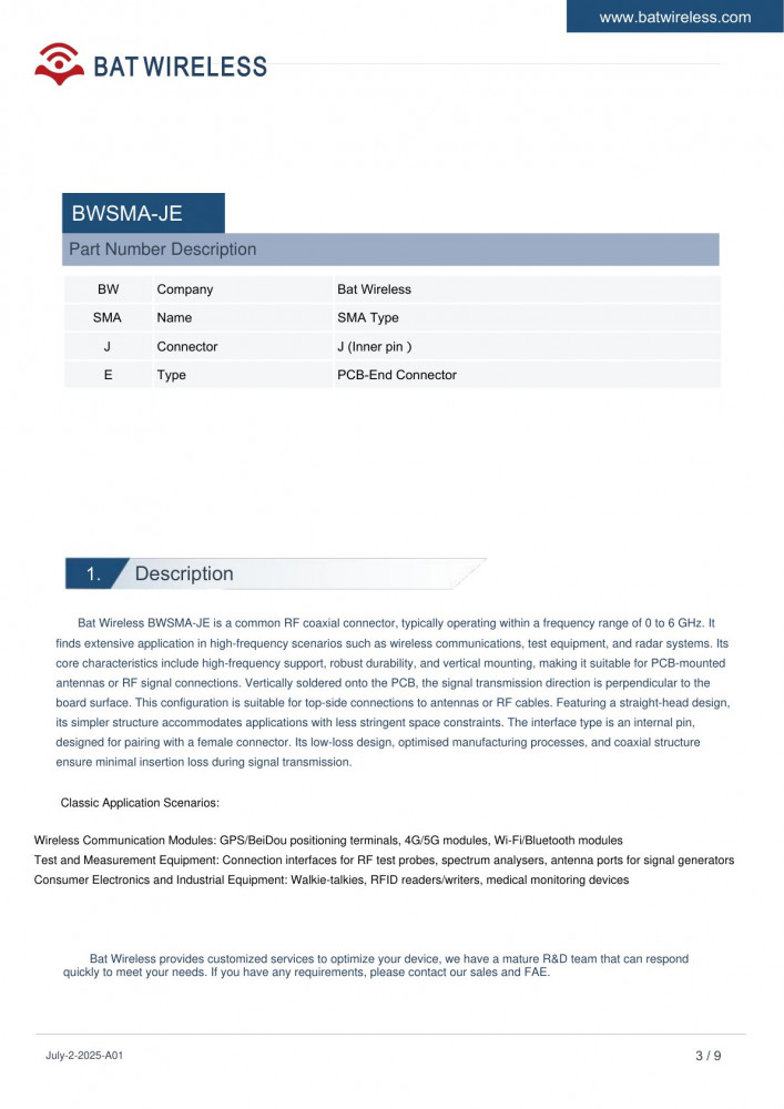 BWSMA-JE datasheet page 3