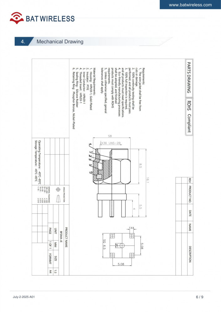 BWSMA-JE datasheet page 6
